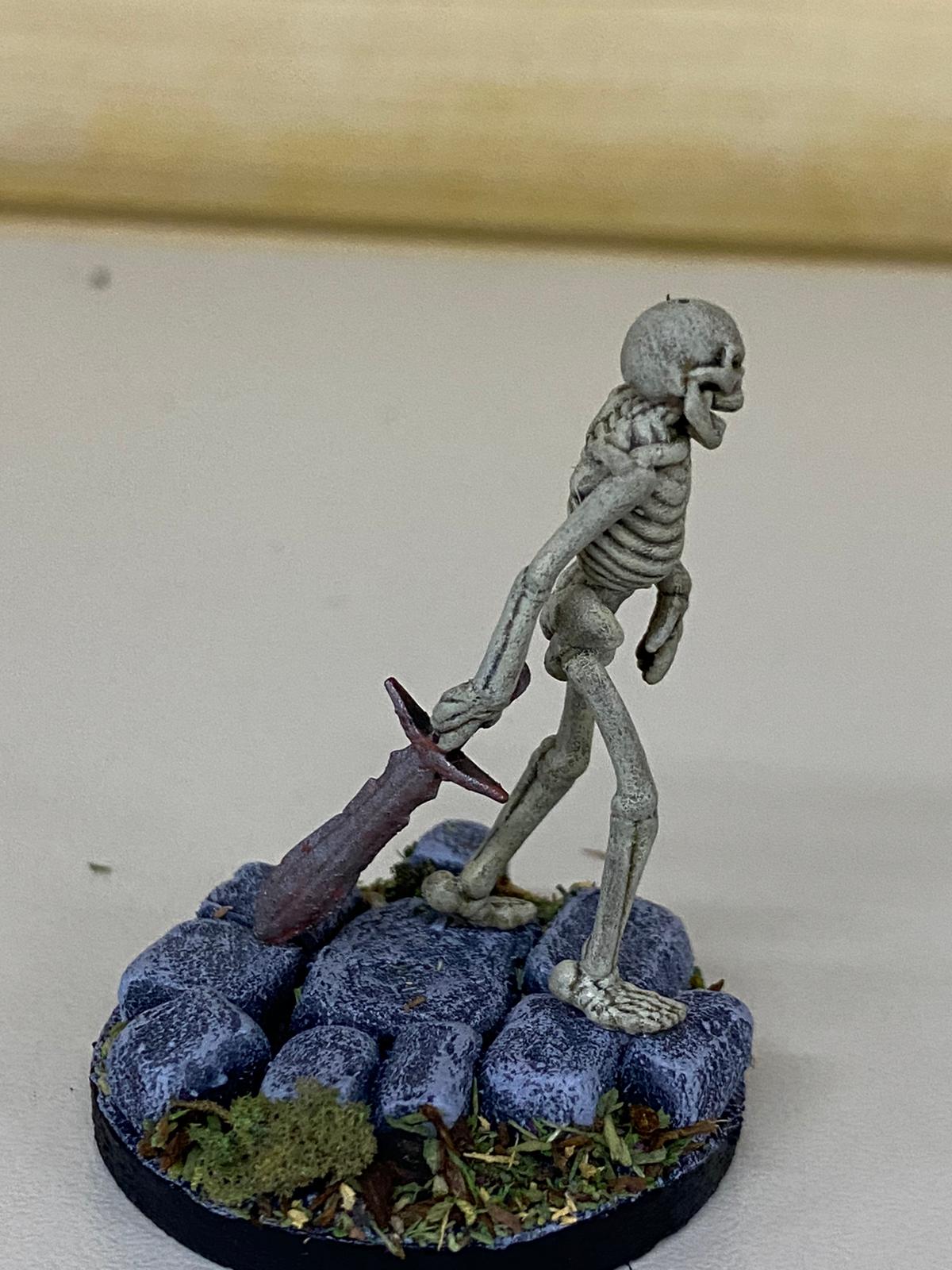 3D Print of Undead Skeleton Swordsmen - Tabletop Miniature by TheBlackwolf