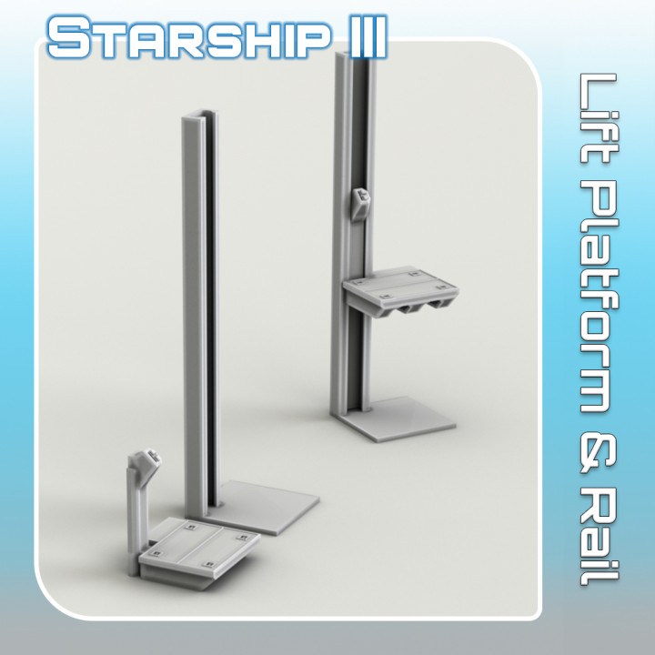 3D Printable Lift Platform and Rail by 2nd Dynasty