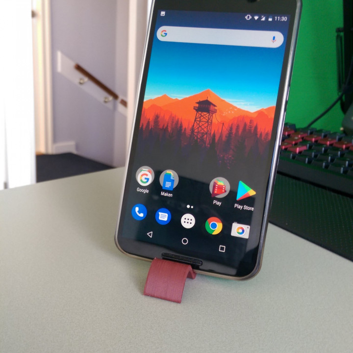 3D Printable Basic Phone Stand by Rick