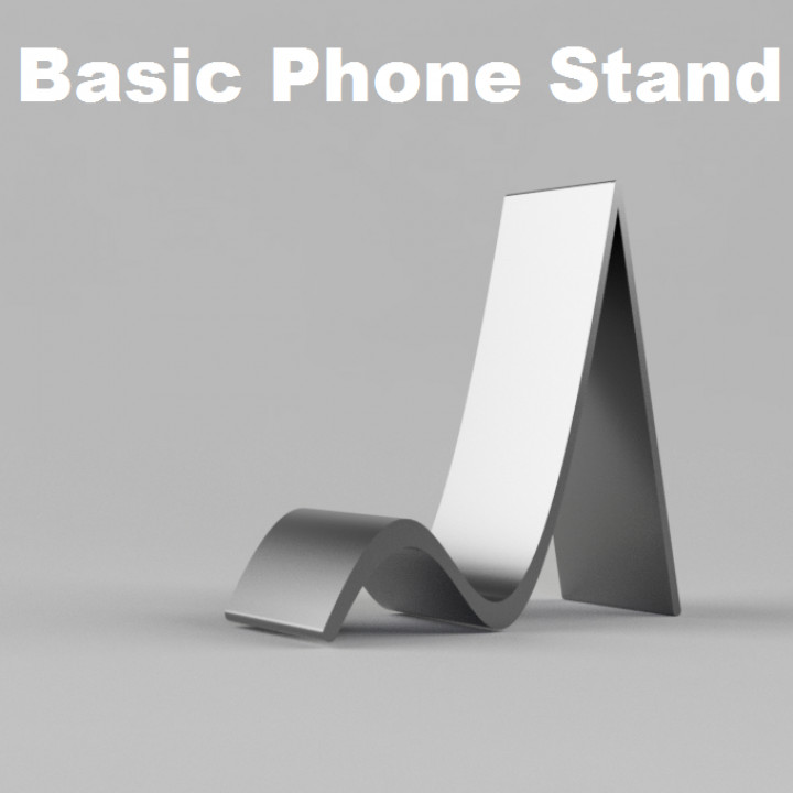 3D Printable Basic Phone Stand by Rick