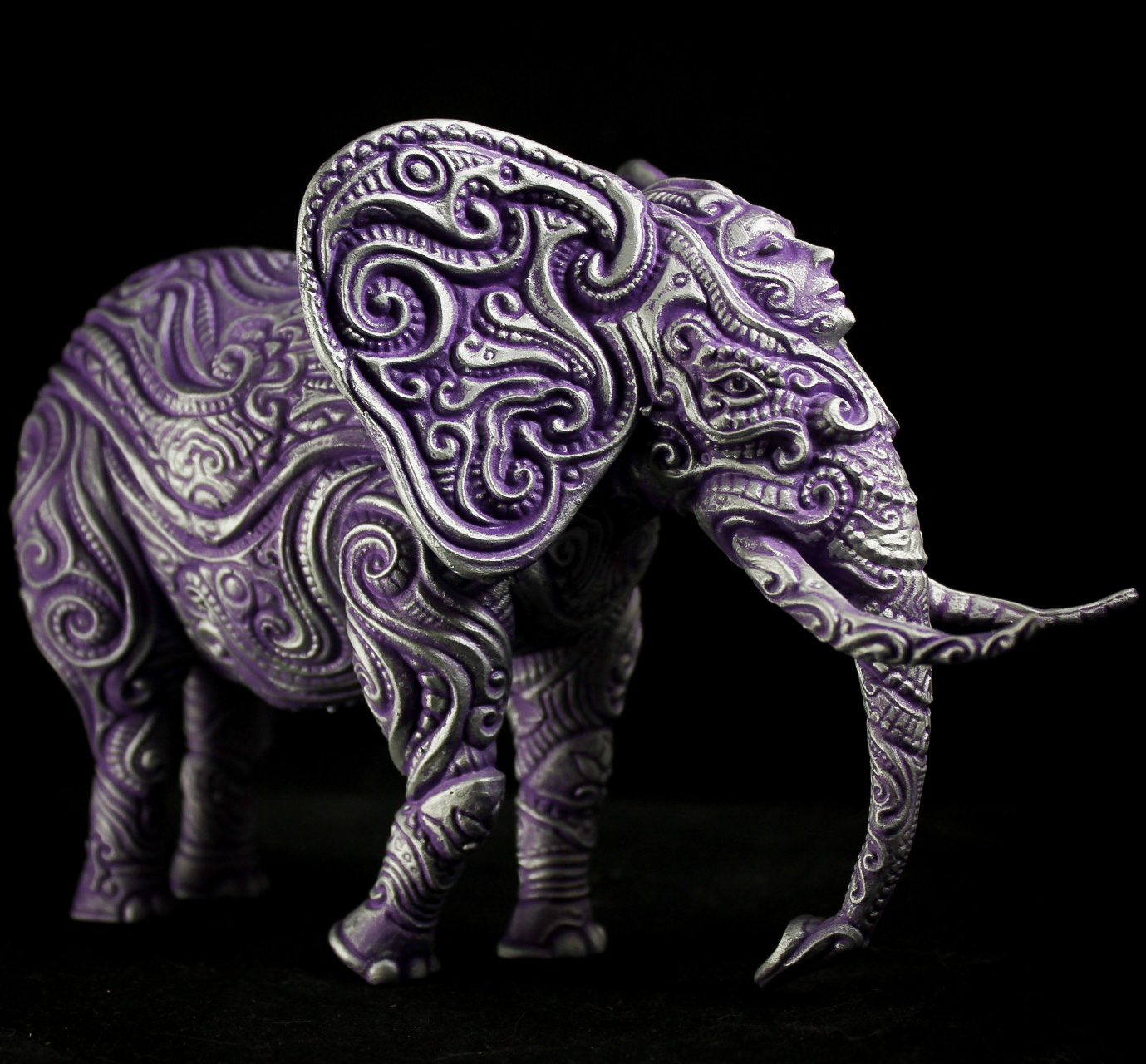 3D Printable Ornate Elephant by Zane Rogers