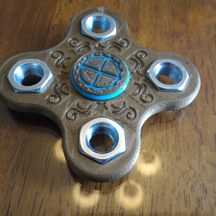 3D Printable Steampunk fidget spinner by Dan Keller