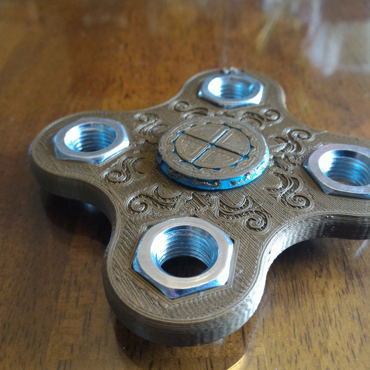 3D Printable Steampunk fidget spinner by Dan Keller