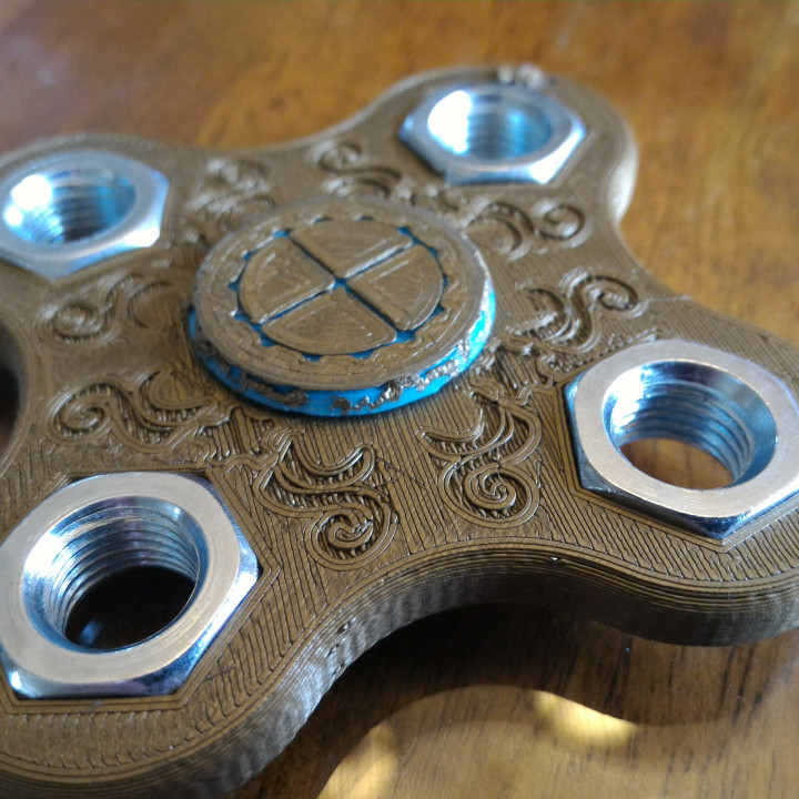 3D Printable Steampunk fidget spinner by Dan Keller