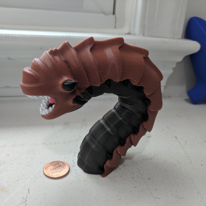 3D Printable Purple Worm Multimaterial by Ellswor