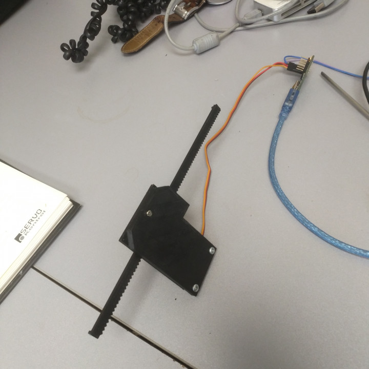 3D Printable Servo Linear Actuator sg90 by Kerem Öztürk