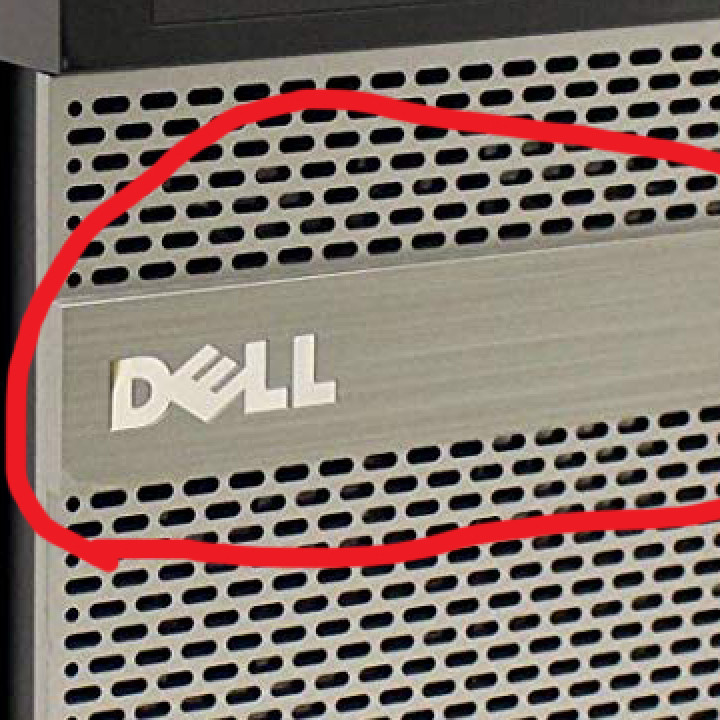 3D Printable Dell Optiplex Faceplate template. by Dan