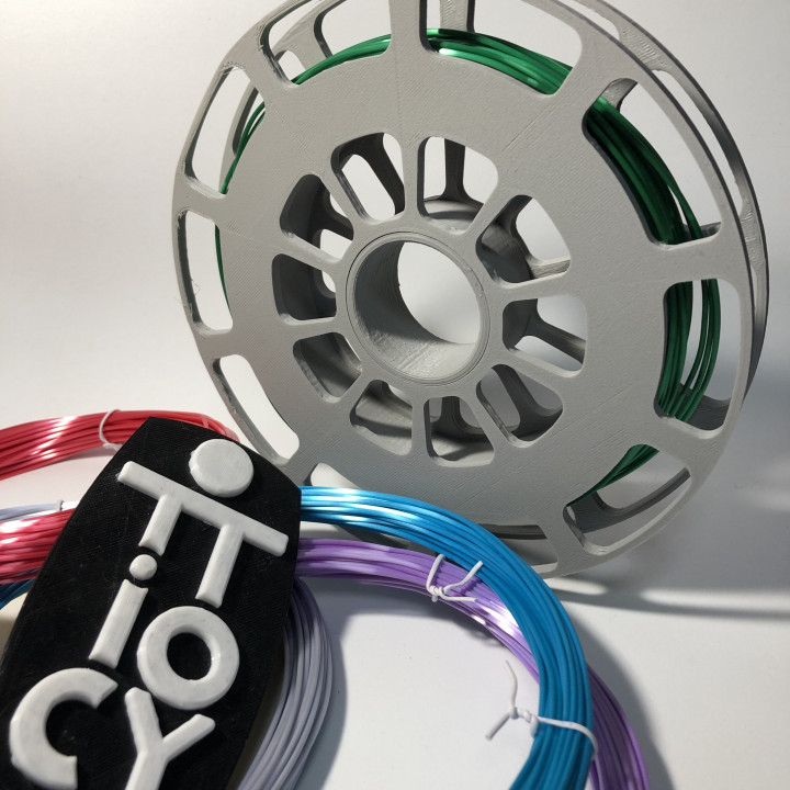 3D Printable Filament Sample Spool by Tic Toy 3D things