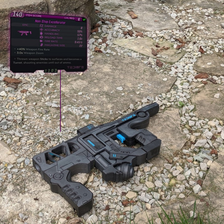 3D Printable Borderlands 3 Tediore Sub Machine Gun by Joffroi