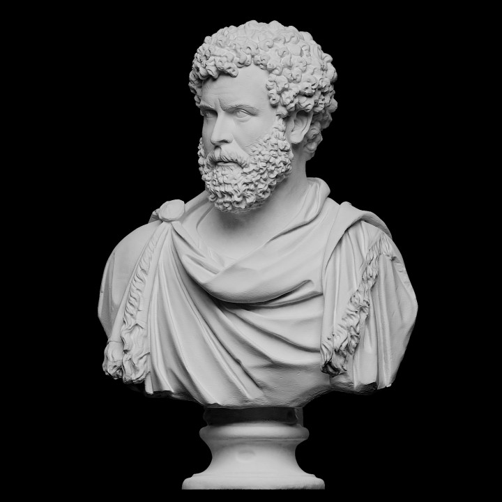 3D Printable Draped bust of a man, formerly known as Clodius Albinus by ...