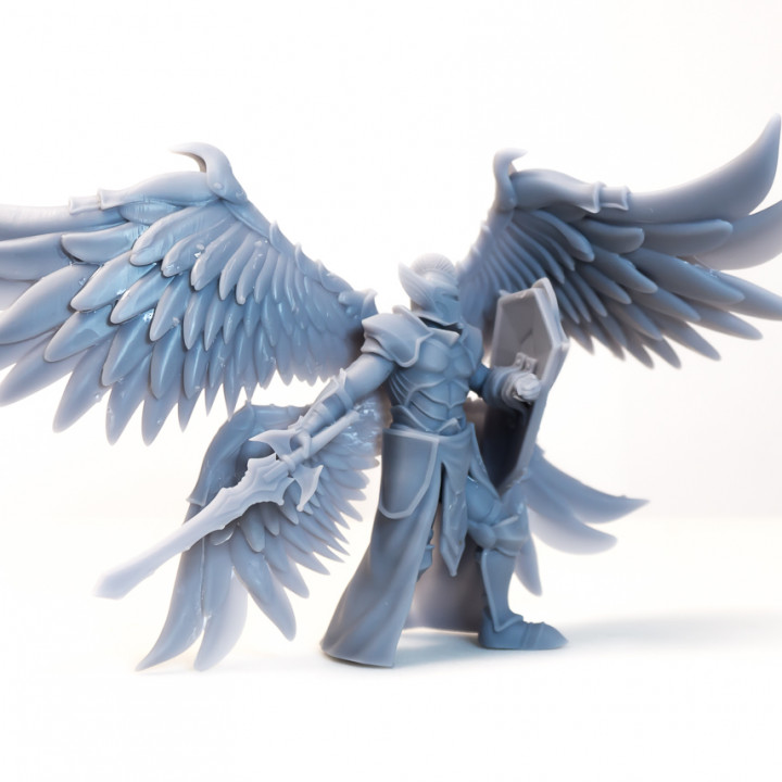 3D Printable Angelic Guard - DnD Character - 2 Poses by DCA Tabletop