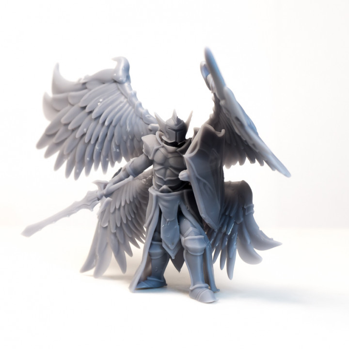 3D Printable Angelic Guard - DnD Character - 2 Poses by DCA Tabletop