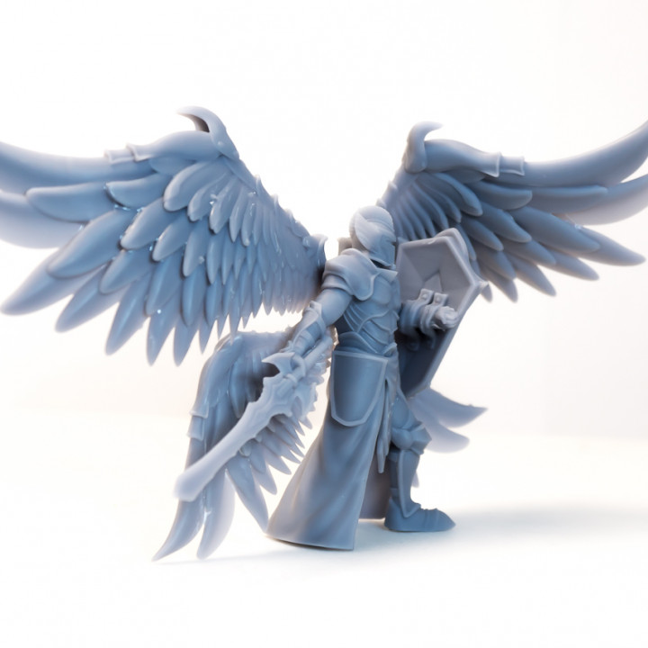 3D Printable Angelic Guard - DnD Character - 2 Poses by DCA Tabletop