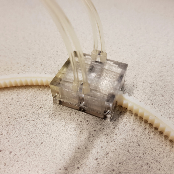 3D Printable C-30B Curved Pneumatic Stepper Motor by Vincent Groenhuis