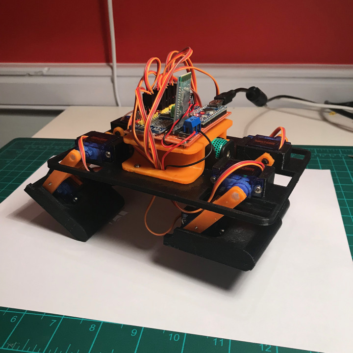 3d Printable Quadruped Version 2 Arduino By Harris Mier