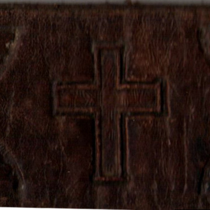 3D Printable Leather Cross Imprint Stamp by Derek Tombrello