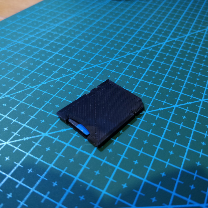 3D Printable SD shape micro sd holder by Luca Pangaro