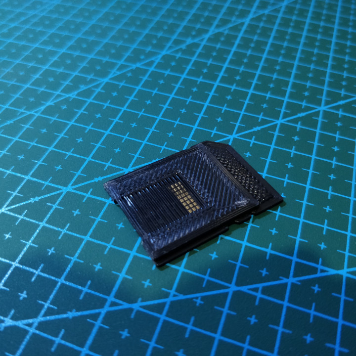 3D Printable SD shape micro sd holder by Luca Pangaro