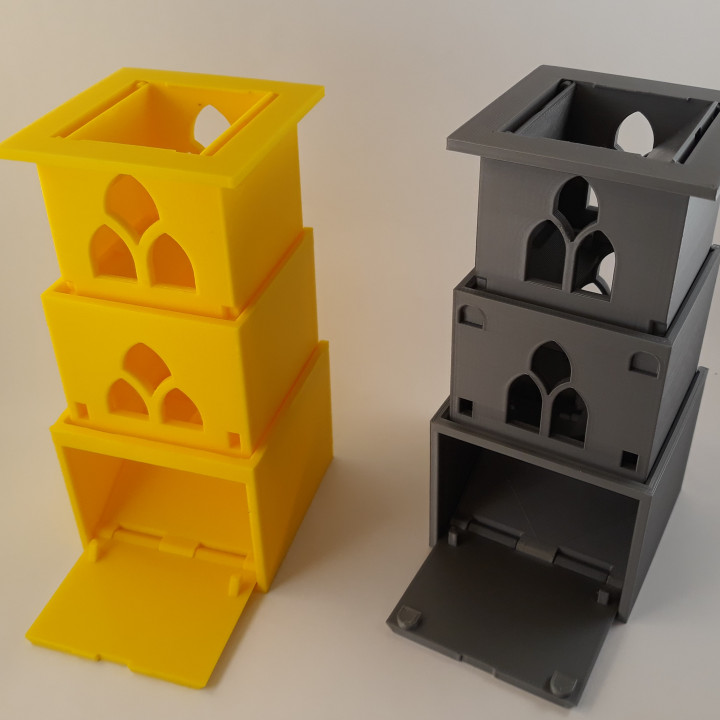 3D Printable Cubic Gate - Collapsible / Telescoping Dice Tower by ...