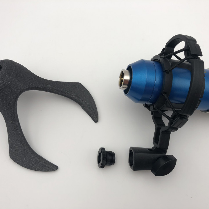 3D Printable Sleek Microphone Stand by Ryan Khoo