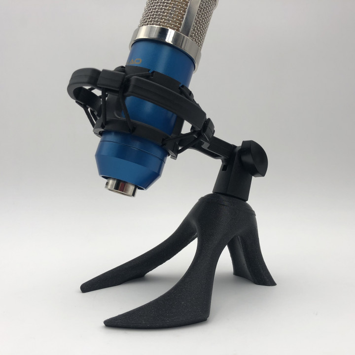 3D Printable Sleek Microphone Stand by Ryan Khoo
