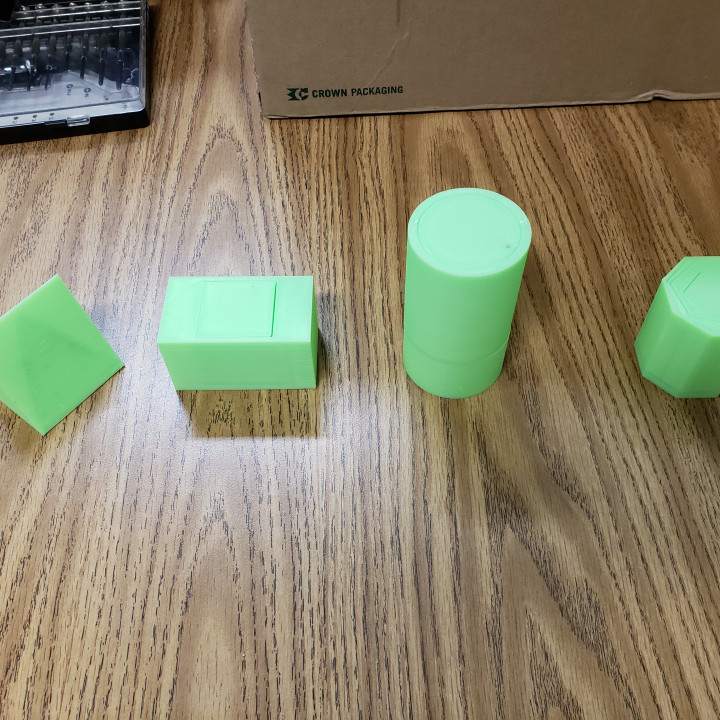 3D Printable 12 Stackable Shapes by Ronald Fines