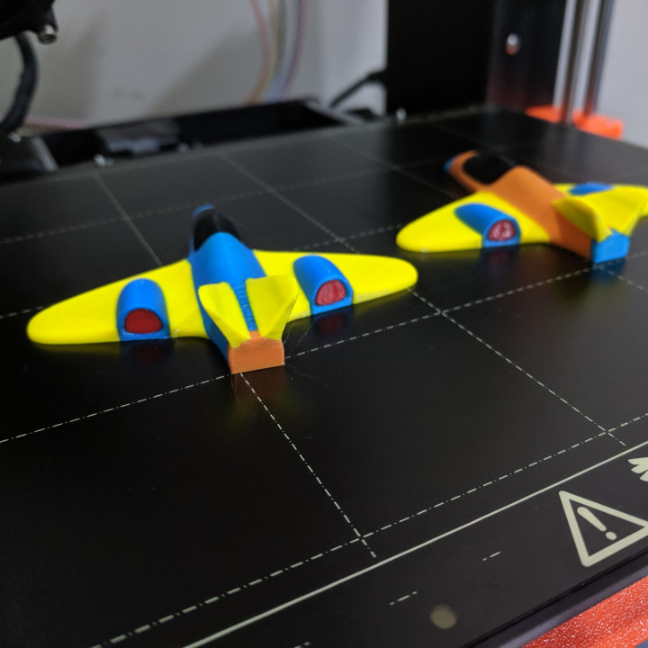 3D Printable Little Jet Plane Multimaterial by Ellswor