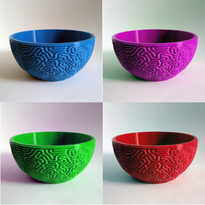3D Printable Brain bowl by Fernando Jerez