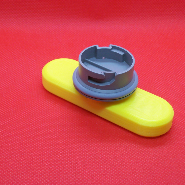 3D Printable Rinse Aid Dispenser Cap Tool MK3 by Dan Ouellet