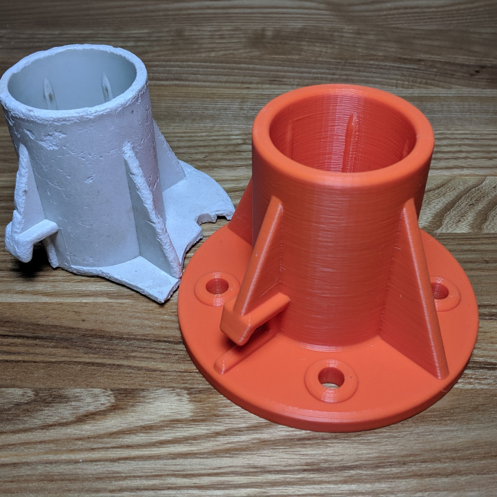 3D Printable Canopy Pole End by William Hayden