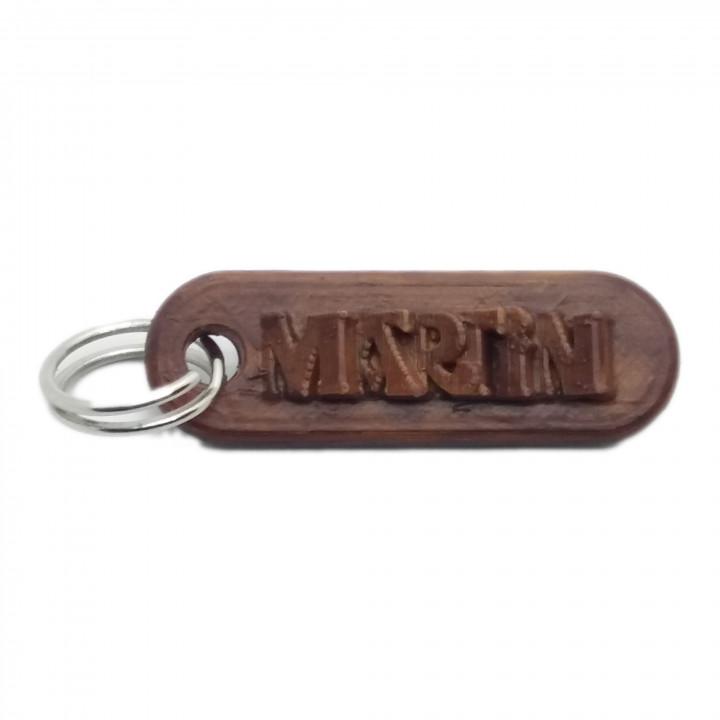 3D Printable MARTIN Personalized keychain embossed letters by Daniel ...