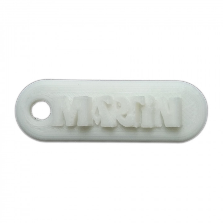 3D Printable MARTIN Personalized keychain embossed letters by Daniel ...