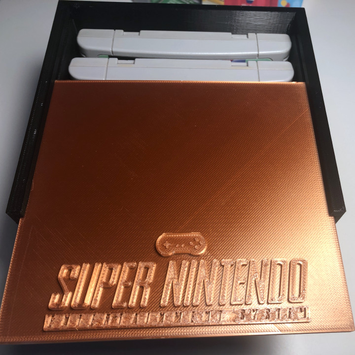 3D Printable SNES 5 games box by Max Meyer