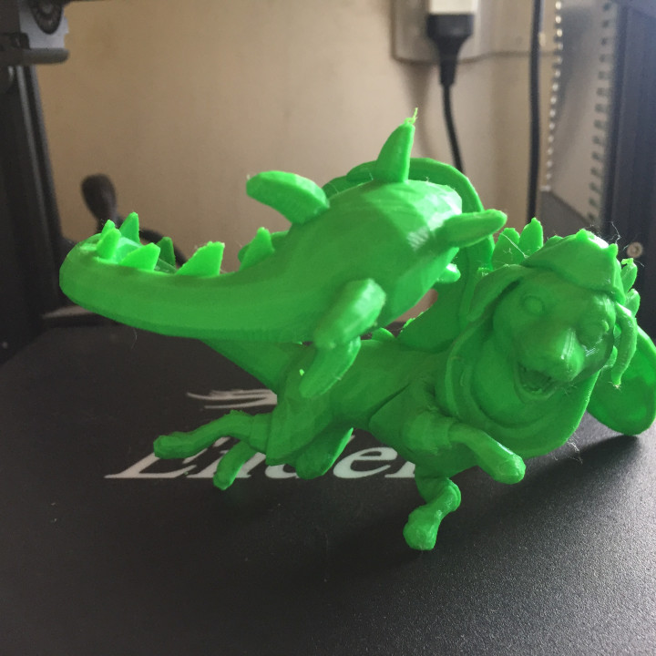3D Printable kukulkan dragon doggo by lordomba