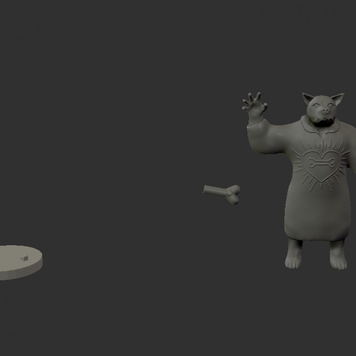 3D Printable Cleric Dog - Boardgames Animal Collection by Filippo Bigozzi
