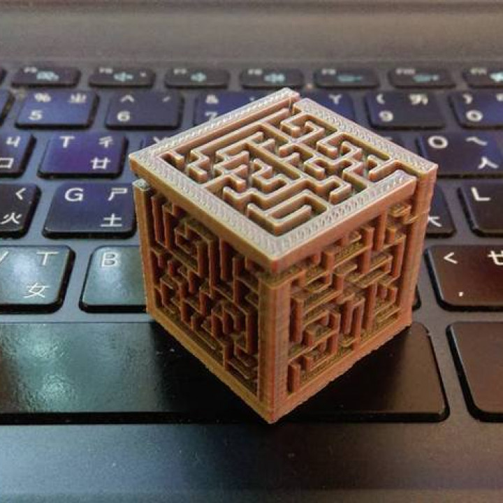 3D Printable Cube maze by Justin Lin