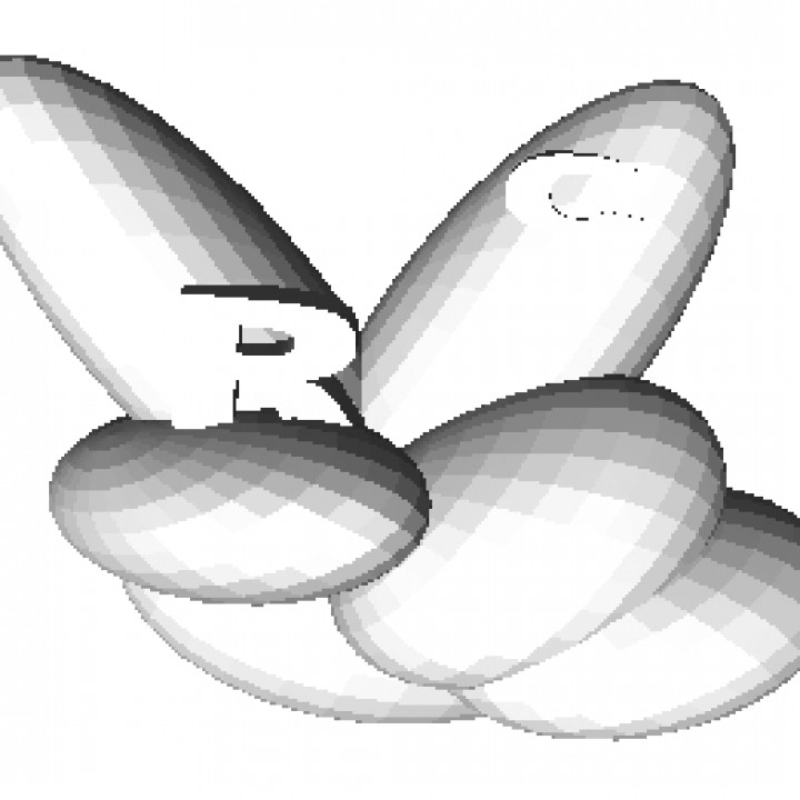 3D Printable peace sign hand ring/chain holder by Alexander Pantoja