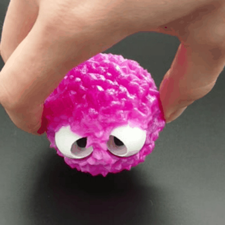 3D Printable Little Fluff with eyes that follow you! #CemeteryPets by ...