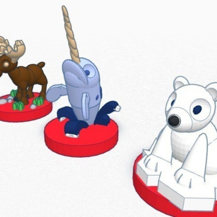 3D Printable Canadian Animal Chess set by Morena Protti