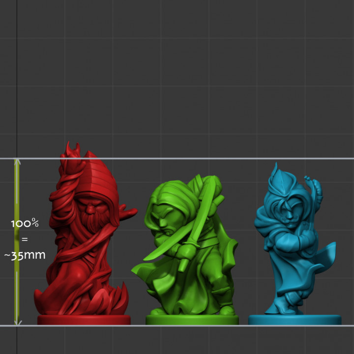 3D Printable RPG Heroes! Set_04 by Arminas Didziokas