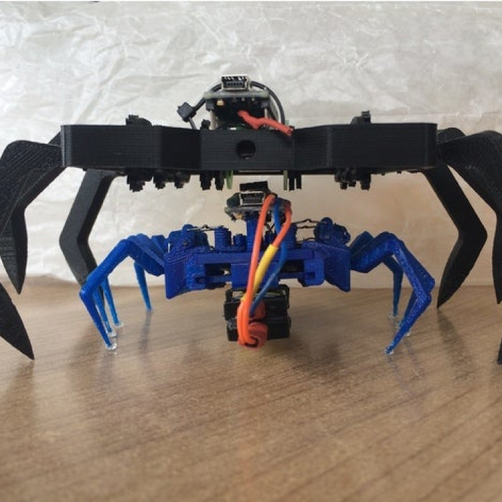 3D Printable 8 legged spider robot by Brian Brocken