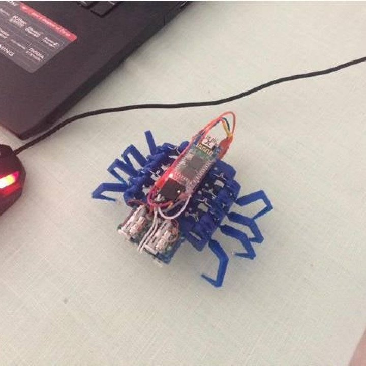 3D Printable 8 legged spider robot by Brian Brocken