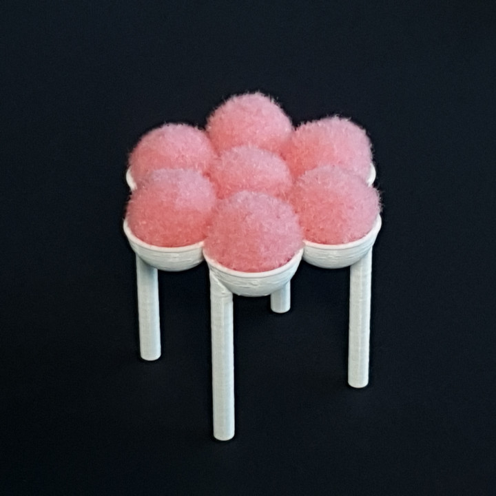 3D Printable PomPom Chair - 3D Printed Doll Furniture by sparkroom