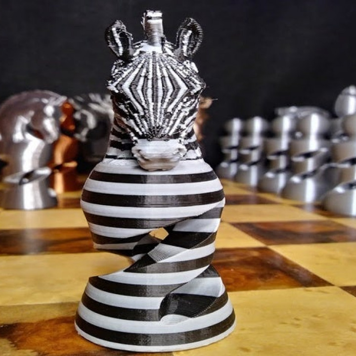 3D Printable Zebra Knight (Multi Color Torture Test) by Chris Gizzi