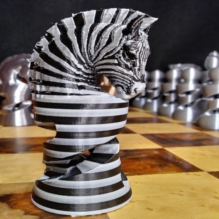 3D Printable Zebra Knight (Multi Color Torture Test) by Chris Gizzi