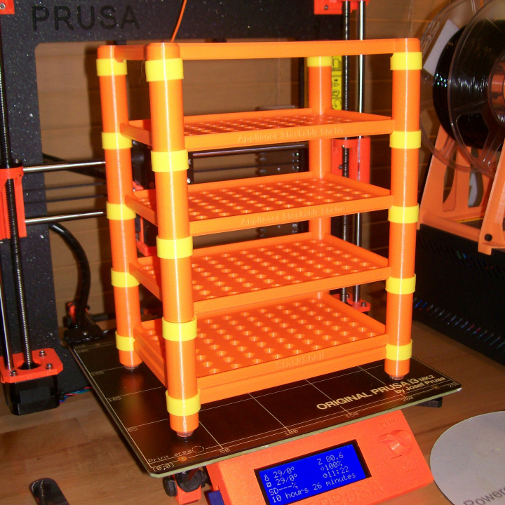 3D Printable StackShelf MK1 – 180mm X 120mm (~ 7” X 4 ¾“) by Dan Ouellet