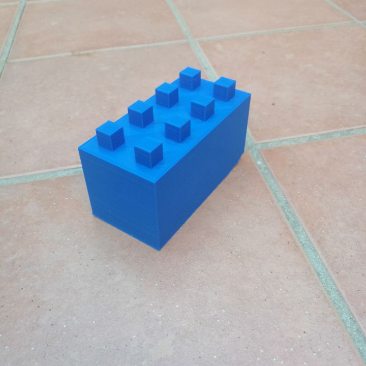 3D Printable Remixed lego brick for construction by Merceron