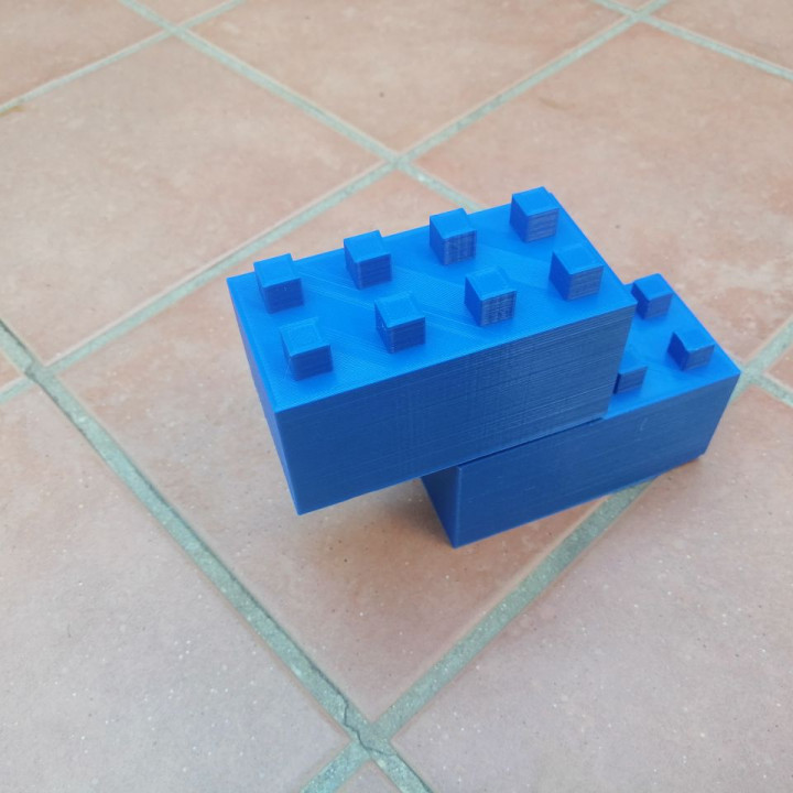 3D Printable Remixed lego brick for construction by Merceron