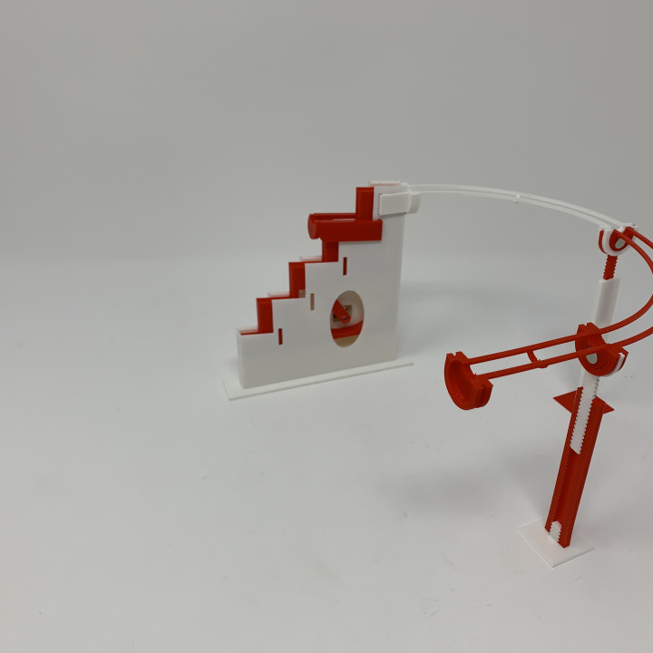 3D Printable Marblevator, Magnetic Tracks by Greg Zumwalt