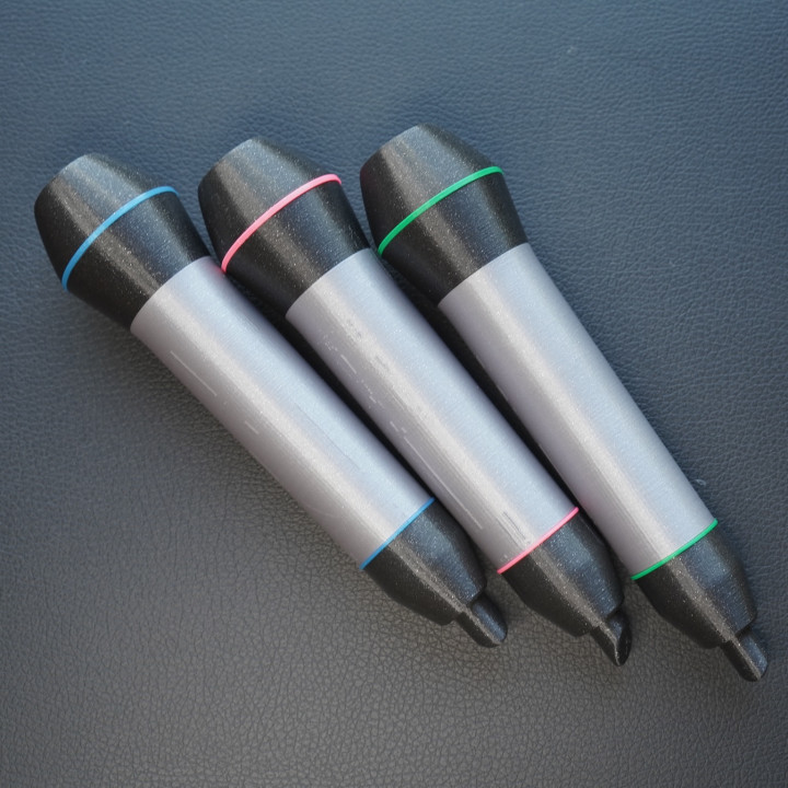 3D Printable Microphone: Twist & lock, multi-color prop / toy by Fly ...